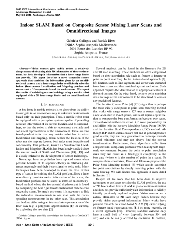 (PDF) Indoor SLAM based on composite sensor mixing laser scans and ...