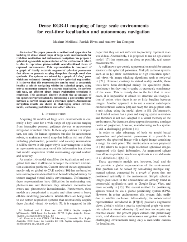 (PDF) Dense RGB-D mapping of large scale environments for real-time localisation and autonomous ...