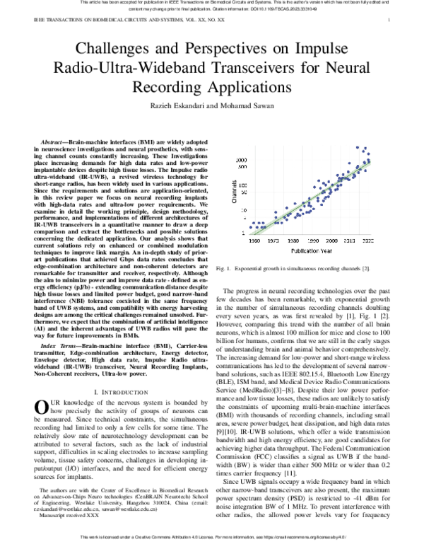 (PDF) Challenges and Perspectives on Impulse Radio-Ultra-Wideband ...