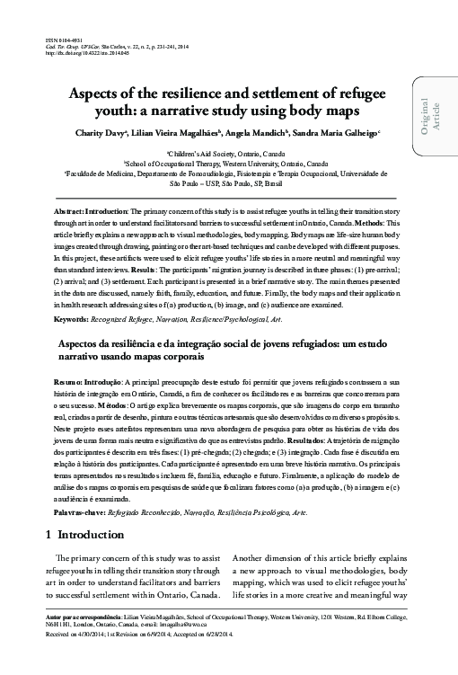 (PDF) Aspects of the resilience and settlement of refugee youth: a ...