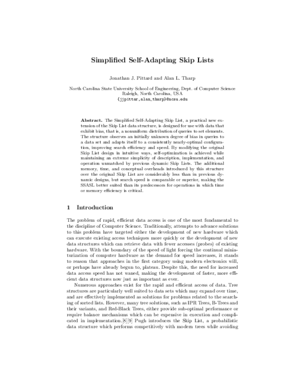 (PDF) Simplified Self-Adapting Skip Lists