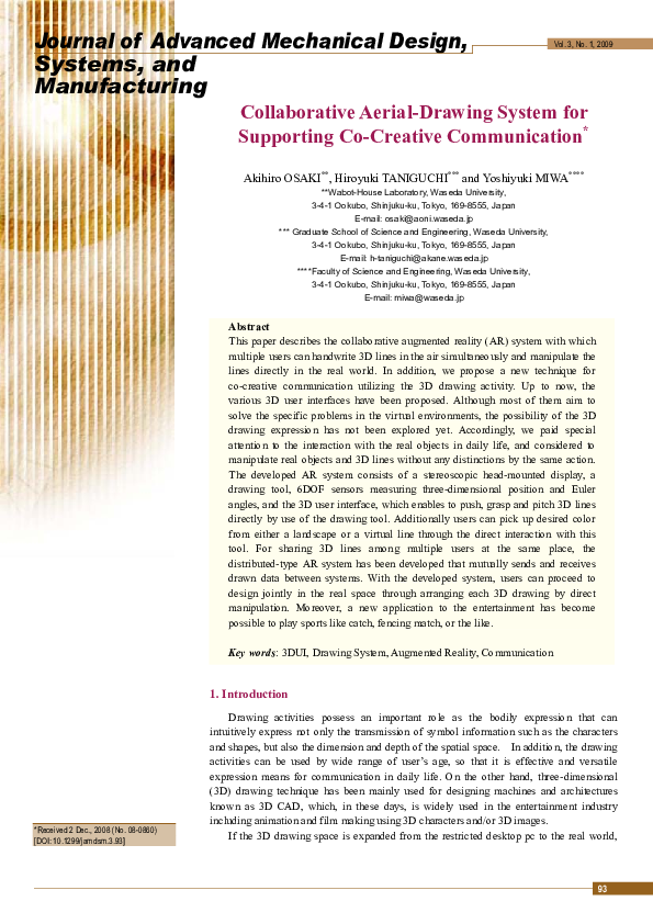 (PDF) Collaborative Aerial-Drawing System for Supporting Co-Creative Communication