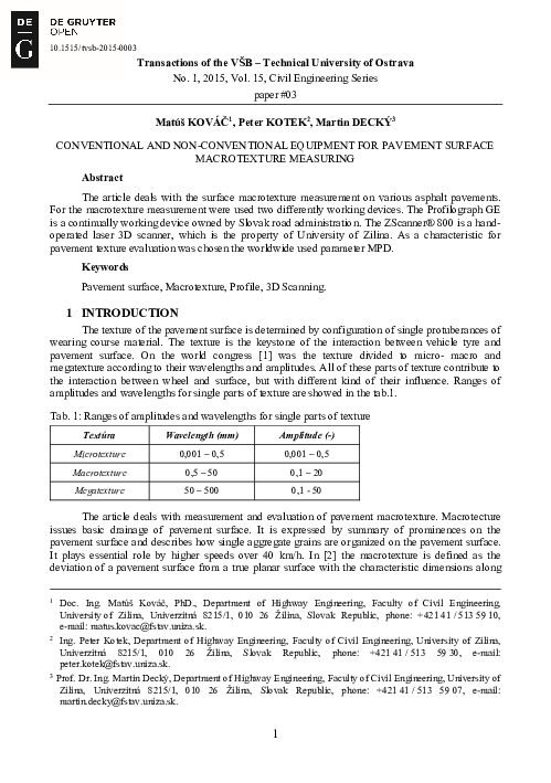 (PDF) Conventional and Non-Conventional Equipment for Pavement Surface ...