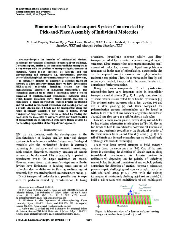 (PDF) Biomotor-based nanotransport system constructed by pick-and-place ...