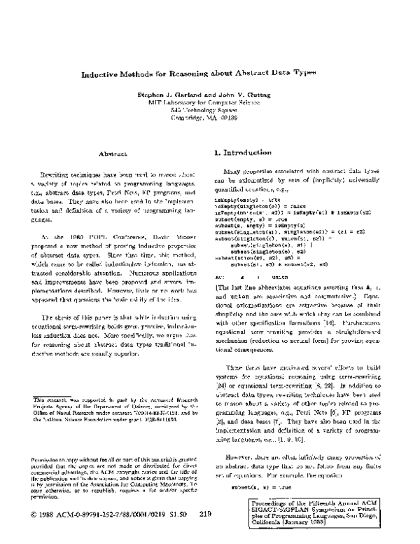 (PDF) Inductive methods for reasoning about abstract data types