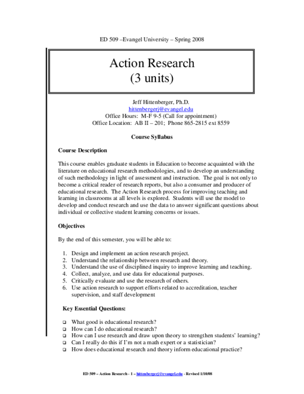 (PDF) Action Research (3 units)