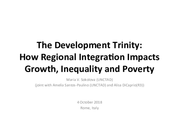 (PDF) The development trinity: How regional integration impacts growth, inequality and poverty