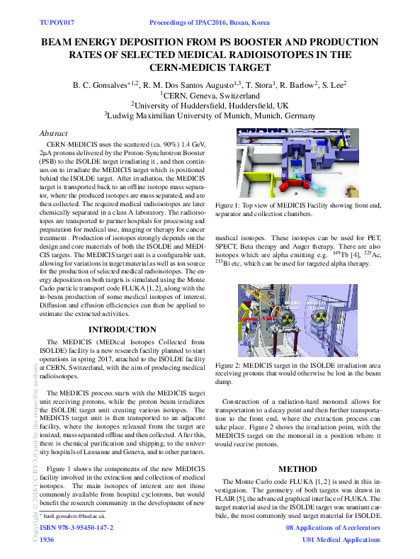 (PDF) Beam Energy Deposition from PS Booster and Production Rates of ...