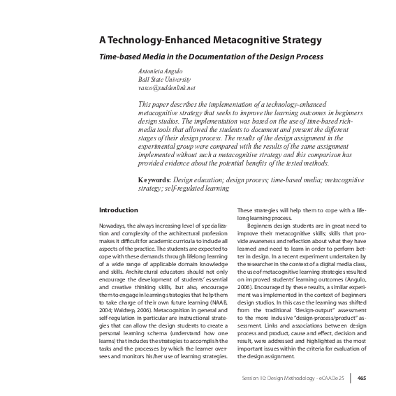 (PDF) A Technology-Enhanced Metacognitive Strategy