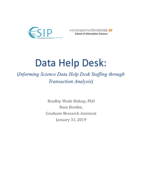(PDF) Data Help Desk: Informing Science Data Help Desk Staffing through ...