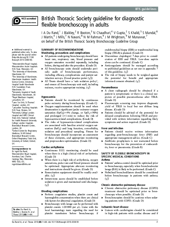 (PDF) British Thoracic Society guideline for diagnostic flexible ...