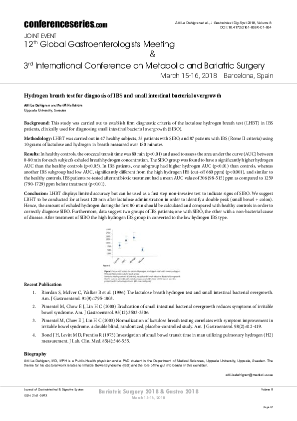 (PDF) Hydrogen breath test for diagnosis of IBS and small intestinal ...