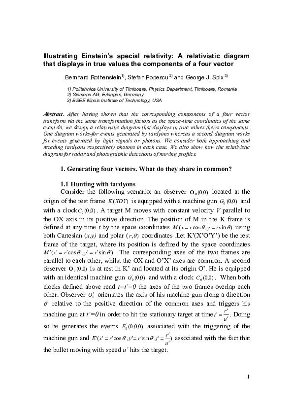(PDF) Illustrating Einstein's Special Relativity: A Relativistic ...