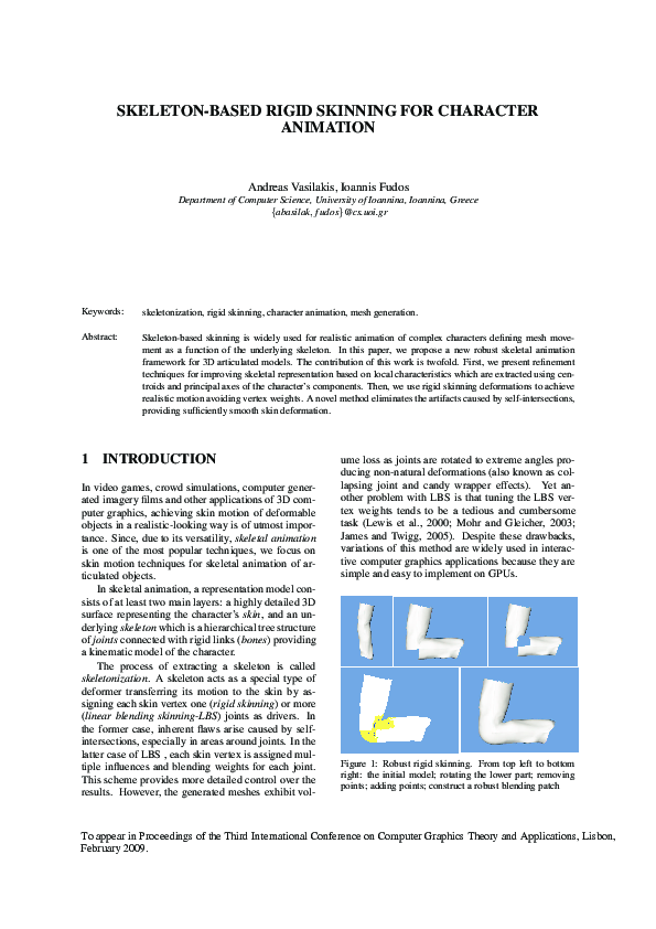 (PDF) Skeleton-Based Rigid Skinning for Character Animation