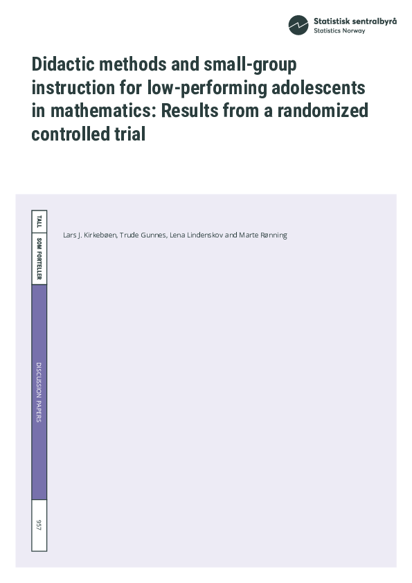 (PDF) Didactic methods and small-group instruction for low-performing adolescents in mathematics ...