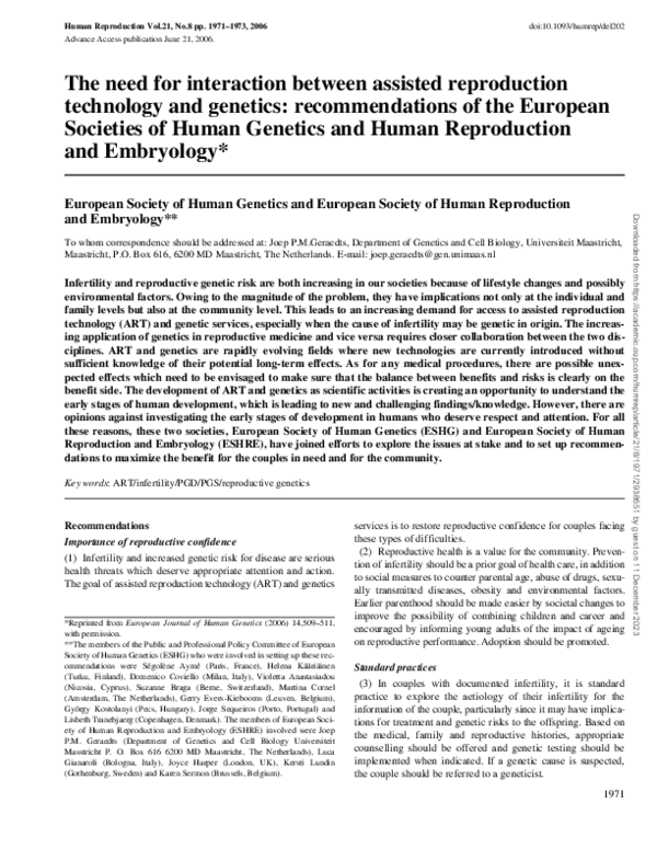 (PDF) The need for interaction between assisted reproduction technology ...