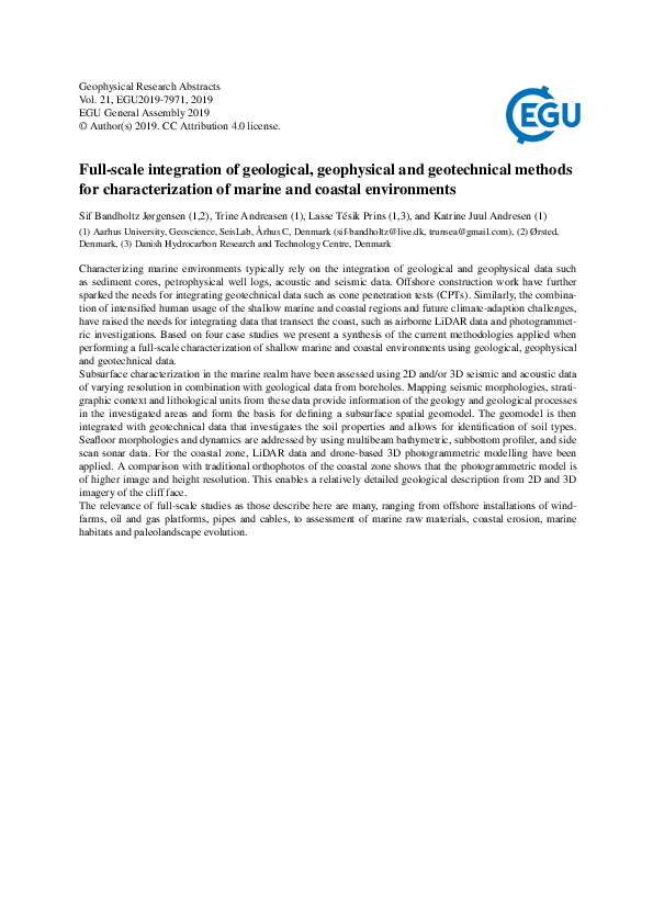(PDF) Full-scale integration of geological, geophysical and geotechnical methods for ...