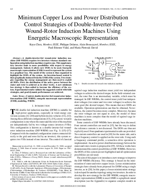 (PDF) Minimum Copper Loss and Power Distribution Control Strategies of ...