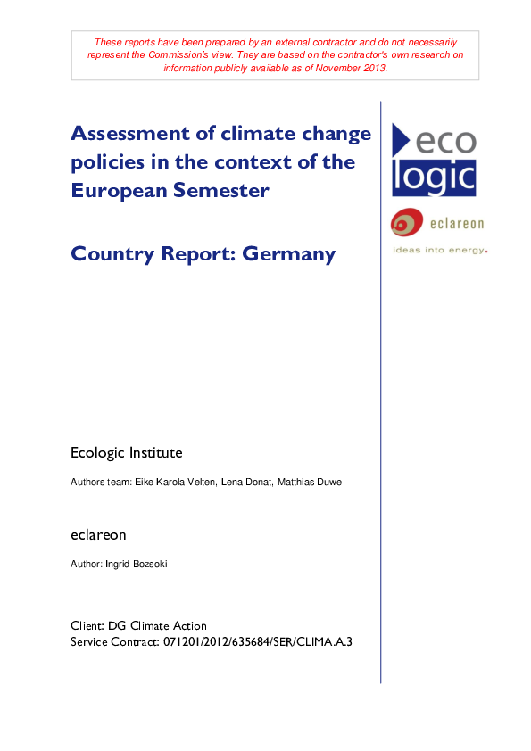 (PDF) Country Report: Germany