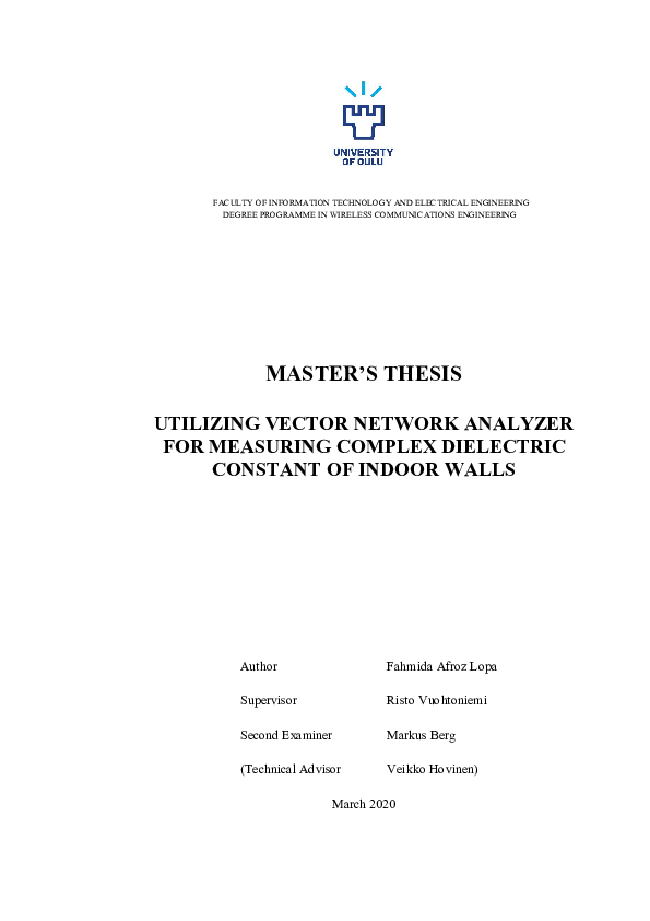 (PDF) Utilizing vector network analyzer for measuring complex ...