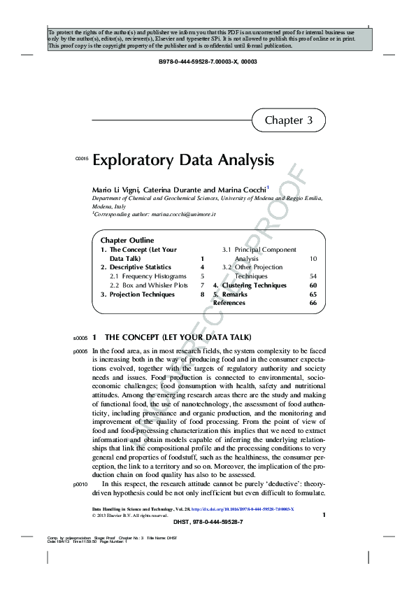 (PDF) Exploratory data analysis