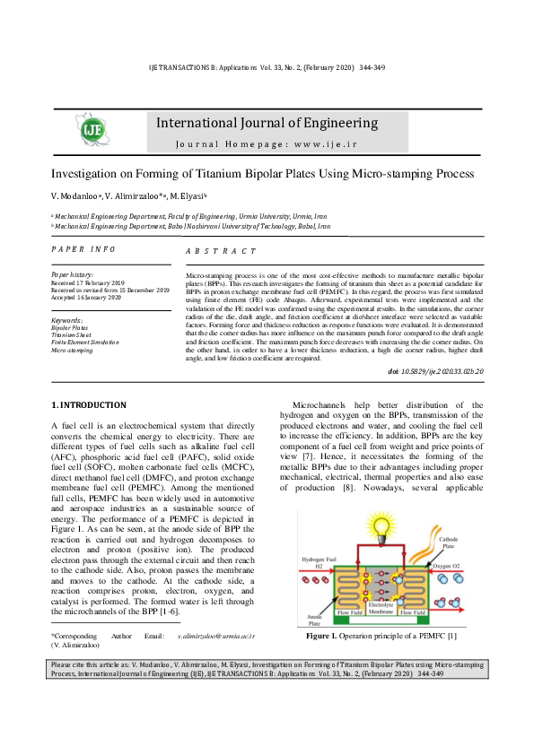 (PDF) Investigation on Forming of Titanium Bipolar Plates Using Micro ...