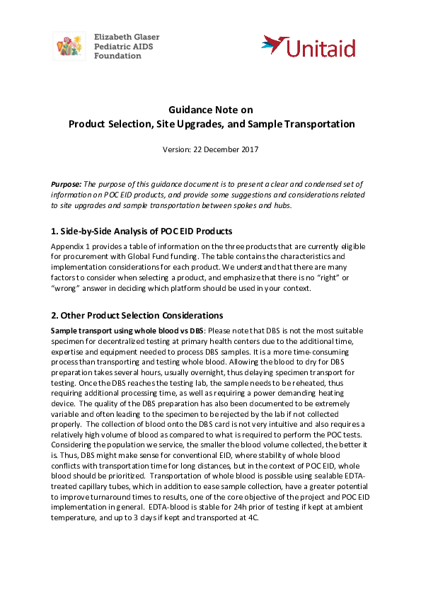 (PDF) Estimating the Cost of Point-of-Care Early Infant Diagnosis in a ...