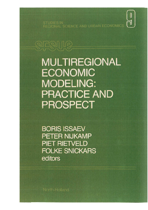 (PDF) Multiregional economic modeling : practice and prospect