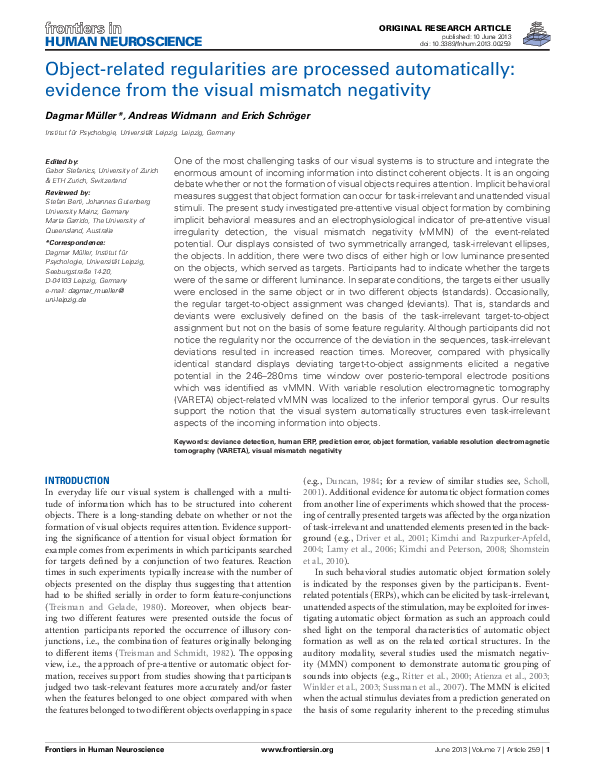 (PDF) Object-related regularities are processed automatically: evidence ...