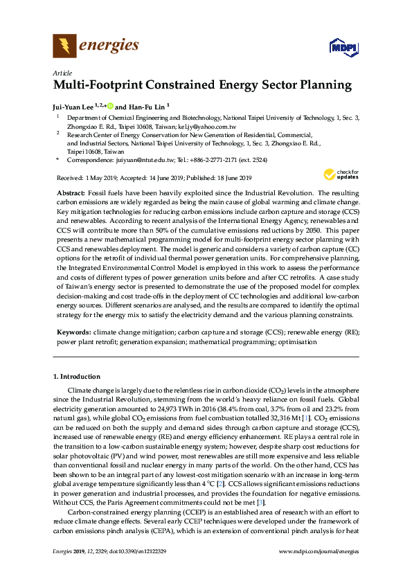 (PDF) Multi-Footprint Constrained Energy Sector Planning