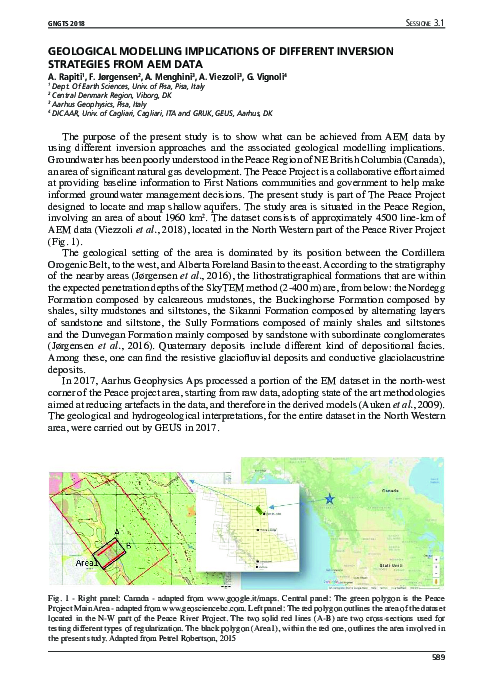 (PDF) Geological Modelling Implications - Different Inversion Strategies from AEM Data