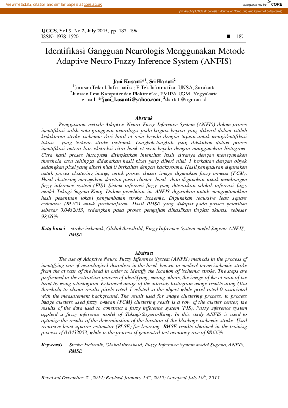 (PDF) Identifikasi Gangguan Neurologis Menggunakanmetode Adaptive Neuro Fuzzy Inference System ...