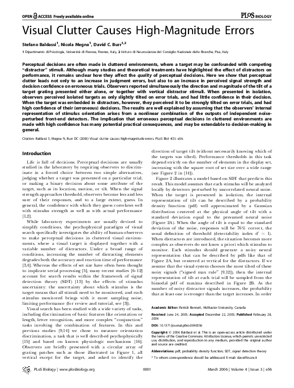 (PDF) Visual Clutter Causes High-Magnitude Errors