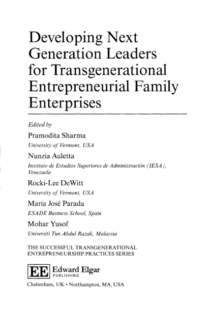(PDF) Developing Next Generation Leaders for Transgenerational ...