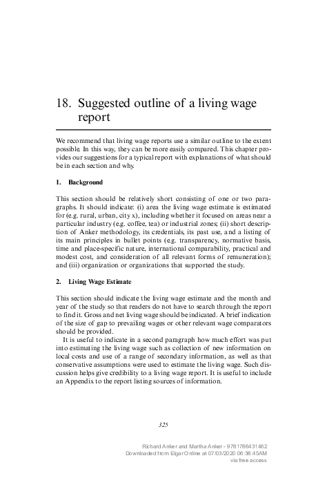 (PDF) Suggested outline of a living wage report