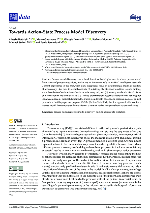 (PDF) Towards Action + State Process Model Discovery