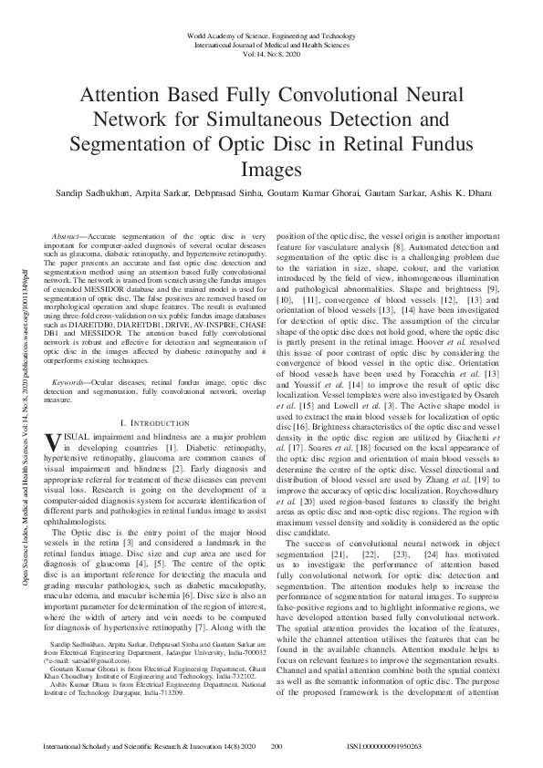 Pdf Attention Based Fully Convolutional Neural Network For Simultaneous Detection And
