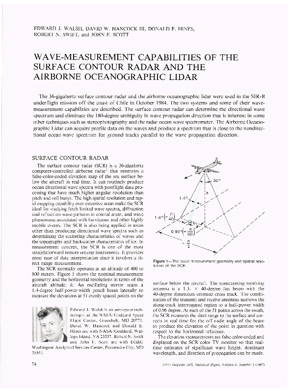 (PDF) Wave-measurement capabilities of the surface contour radar and ...