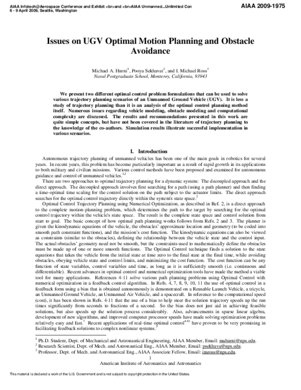 (PDF) Time-optimal obstacle avoidance