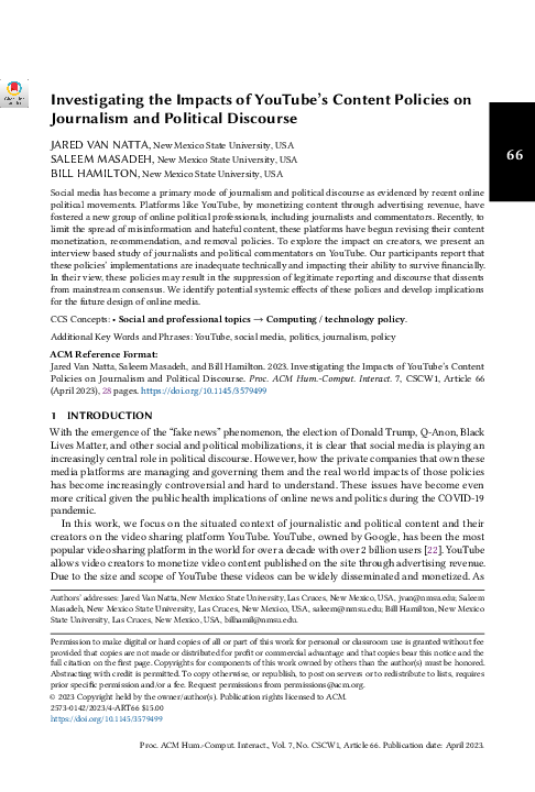 (PDF) Investigating the Impacts of YouTube's Content Policies on ...