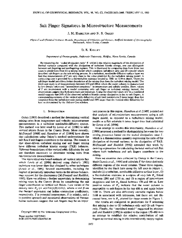 (PDF) Salt finger signatures in microstructure measurements | Dan ...
