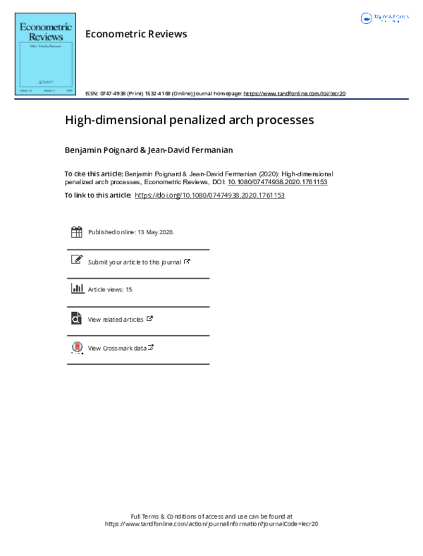 (PDF) High-dimensional penalized arch processes
