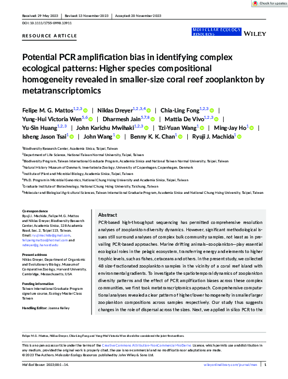 (PDF) Potential PCR amplification bias in identifying complex ...