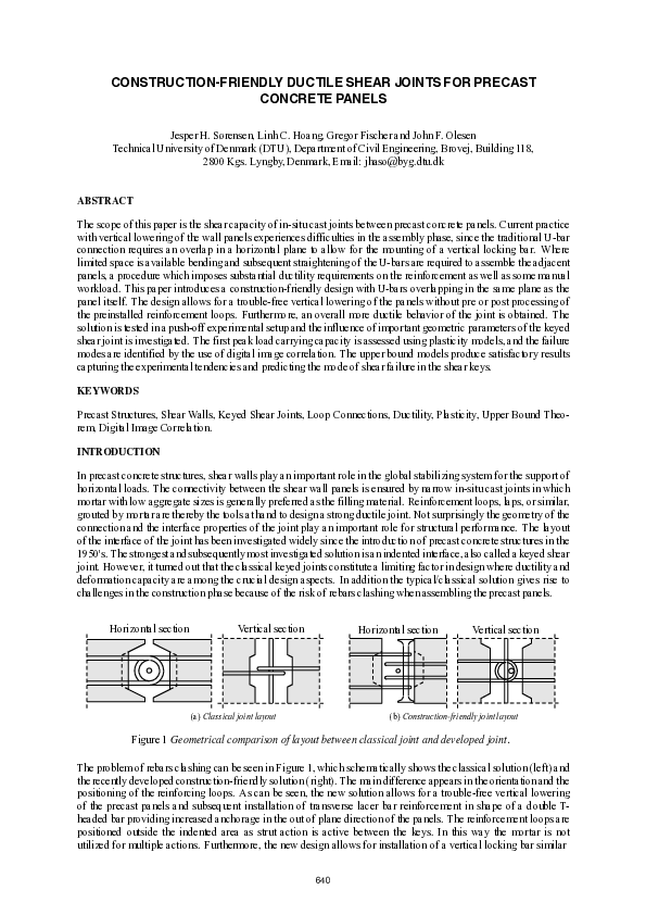 (PDF) Construction-friendly ductile shear joints for precast concrete ...