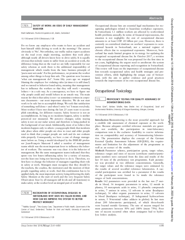 (PDF) 1767c Safety at work: an issue of daily management behavior