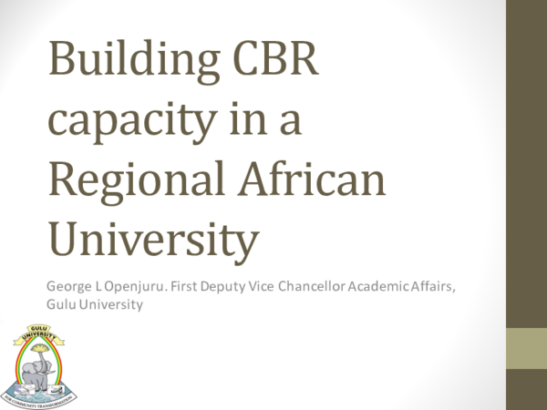 (PDF) Building CBR Capacity in a Regional African University | George ...