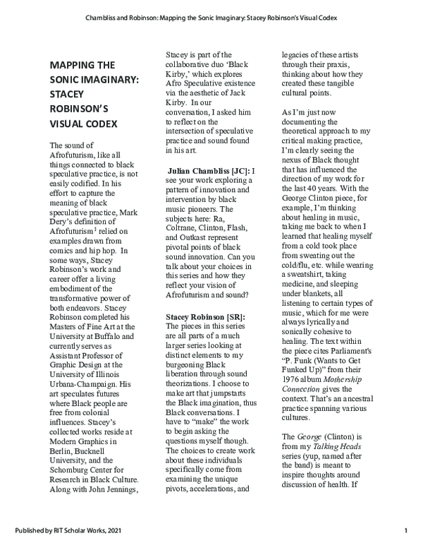 (PDF) Mapping the Sonic Imaginary: Stacey Robinson’s Visual Codex