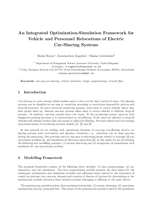 (PDF) An integrated optimization-simulation framework for vehicle and personnel relocations of ...