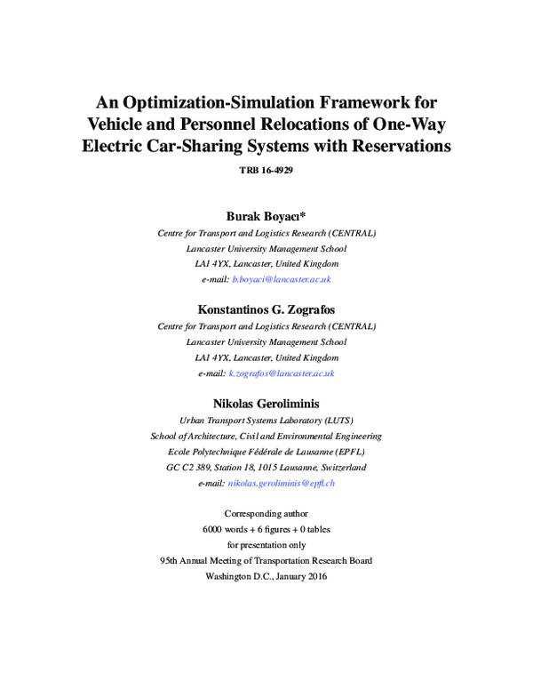 (PDF) An Optimization-Simulation Framework for Vehicle and Personnel ...