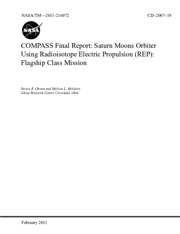 (PDF) COMPASS Final Report: Saturn Moons Orbiter Using Radioisotope ...
